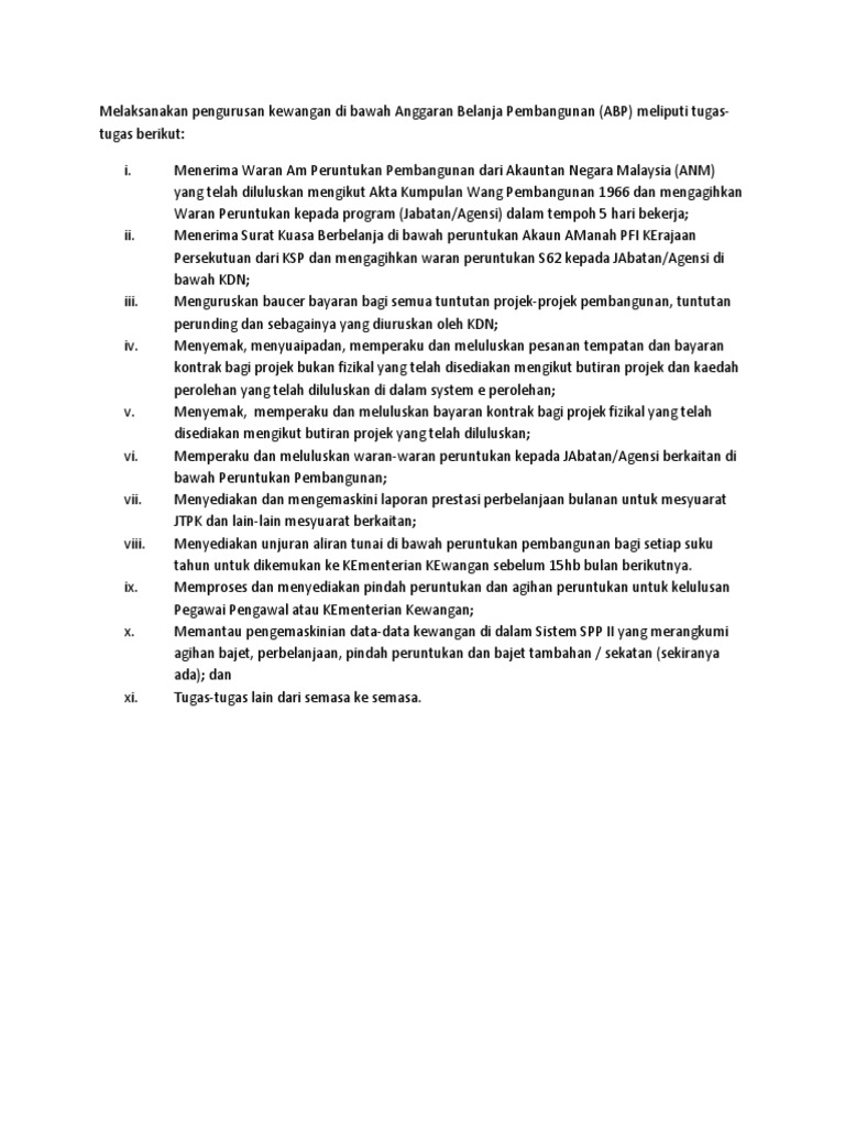 Senarai Tugas KPSU-PSU Unit P | PDF