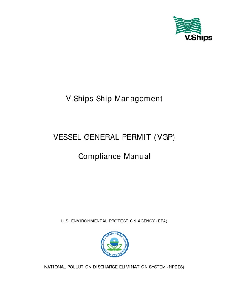 VGP Manual PDF | PDF | Clean Water Act | Oil Spill