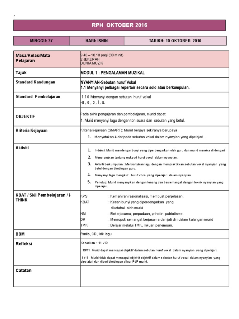 Contoh RPH | PDF