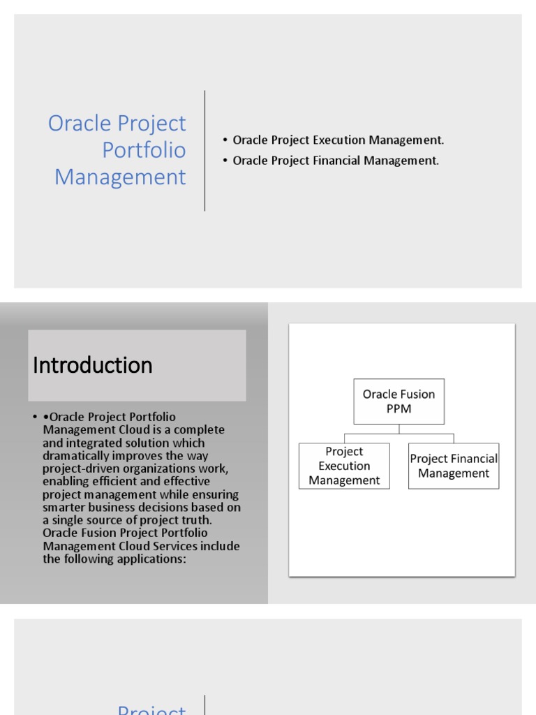 Oracle Project Execution Management. - Oracle Project Financial Management | PDF | Cloud ...