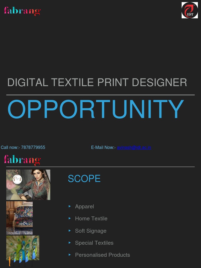 Digital Textile Printing Course | PDF | Graphic Design | Design