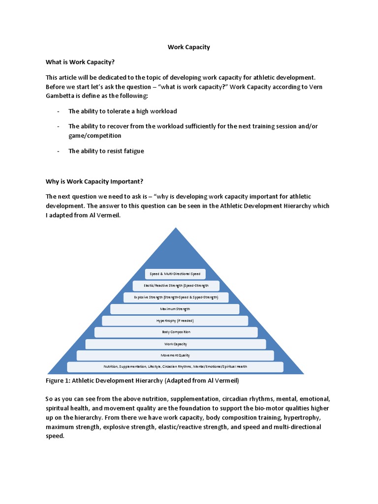 Work Capacity What Is Work Capacity? | PDF | Weight Training | Recreation