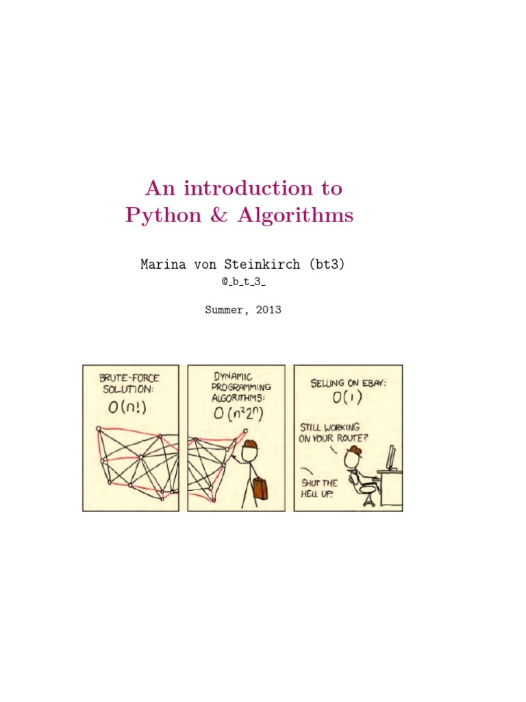 An Intro To Python and Algorithms | PDF | Integer (Computer Science ...