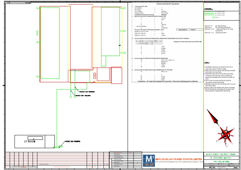El DWG 016 Grounding Layout | PDF | Electrical Components | Electric Power