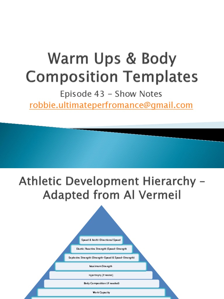 Episode 43 :warm Ups & Body Composition Templates - Podcast Show Notes ...