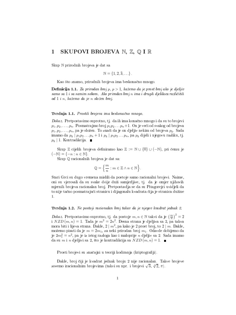 Biljeske Sa Predavanja 1 | PDF