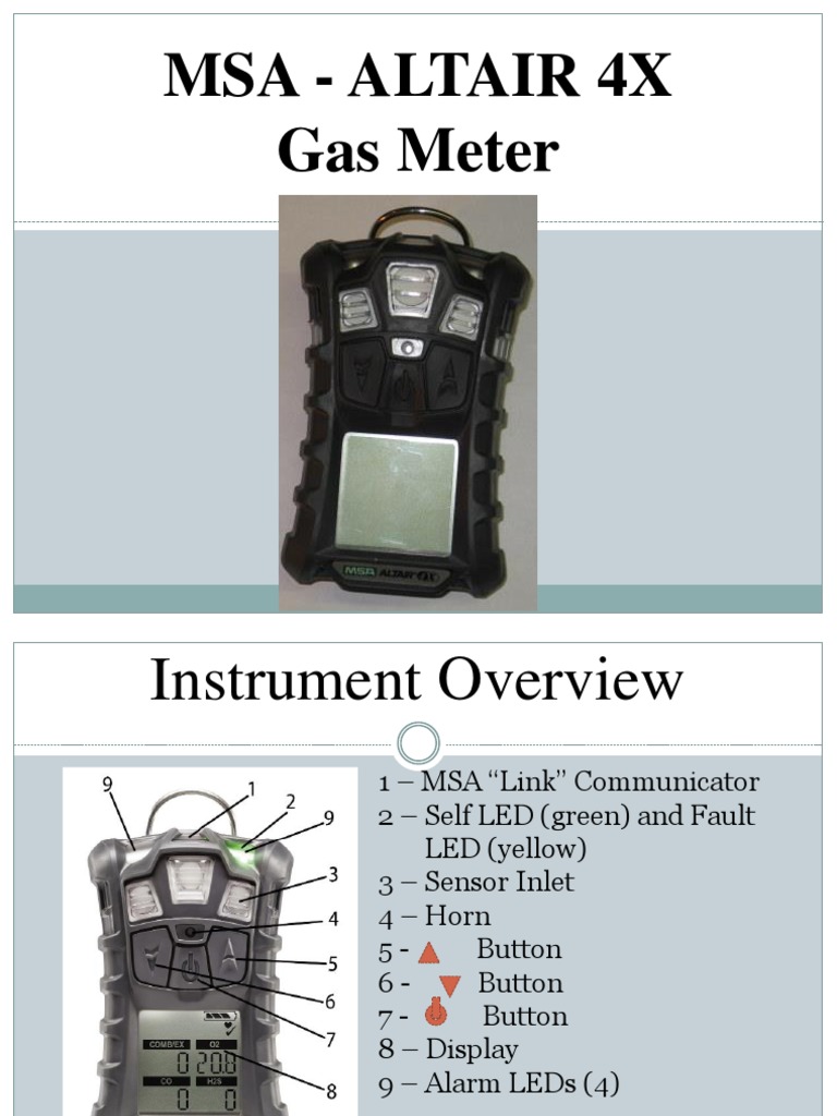 Msa - Altair 4X Gas Meter | PDF | Nature