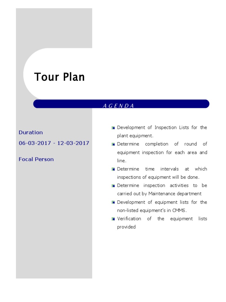 Tour Plan | PDF | Computers | Technology & Engineering