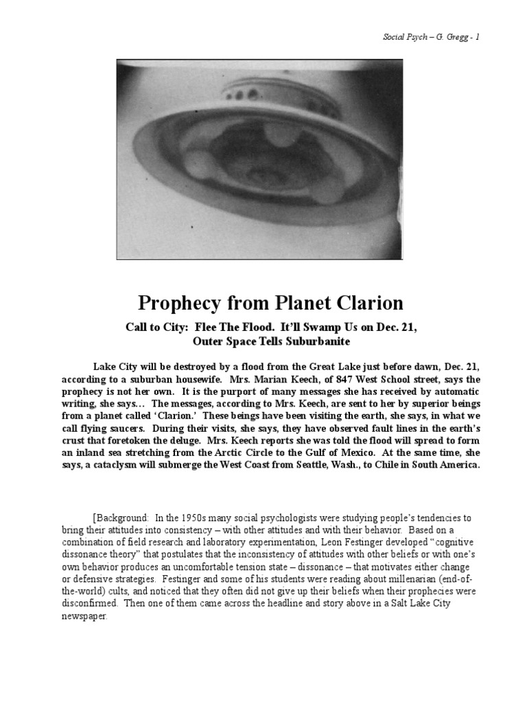Prophecy From Planet Clarion: Call To City: Flee The Flood. It'll Swamp ...