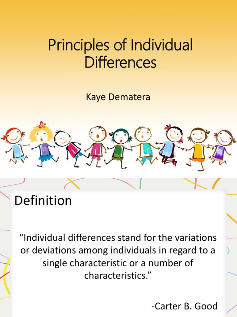 Principles of Individual Differences: Kaye Dematera | PDF | Social ...