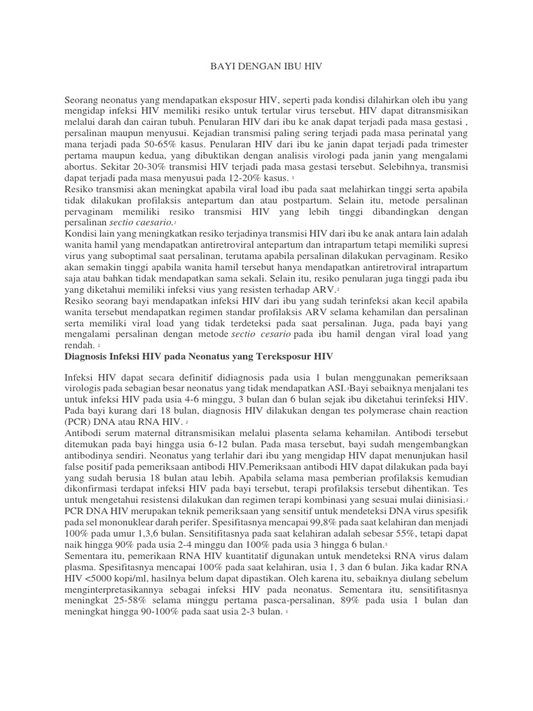 Bayi DG Ibu HIV | PDF