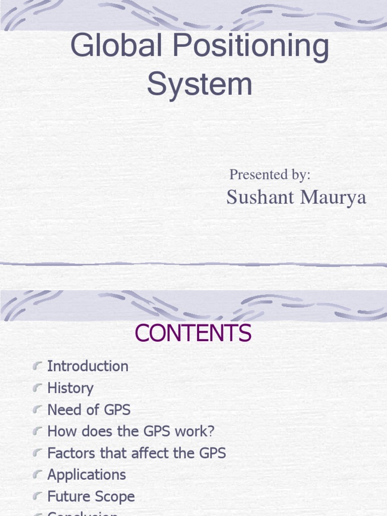 Global Positioning System by Sushant | PDF | Global Positioning System | Satellite