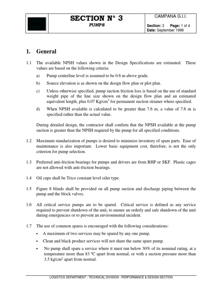Sec 03 - Pumps | PDF | Bearing (Mechanical) | Pump