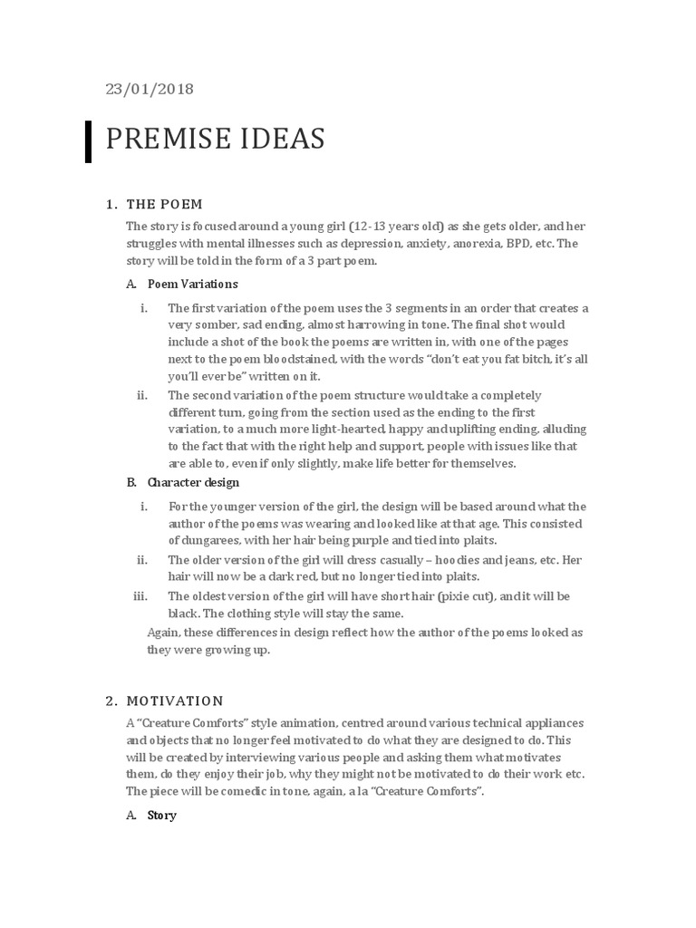 Premise Ideas | PDF | Clothing | Computing And Information Technology