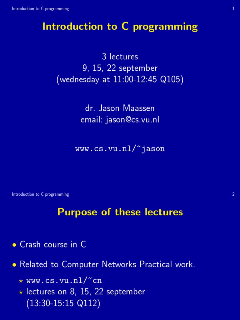An Introduction to C Programming: A Crash Course Covering the Basics of the C Language ...