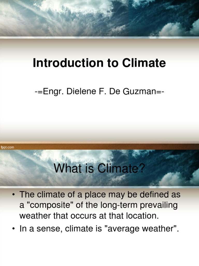 Introduction To Climate | PDF | Climate | Rain
