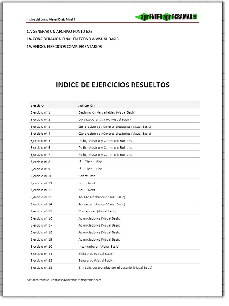 Aprender Visual Basic Desde Cero PDF | PDF