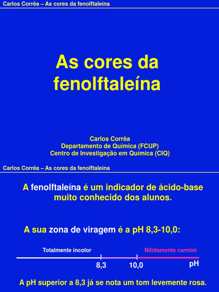 Cores Da Fenolftaleina | Alcalinidade | Ph