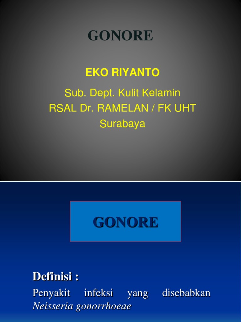 Gonore: Gejala, Diagnosis, Pengobatan | PDF