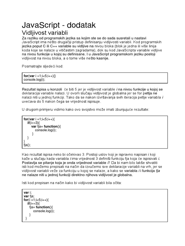 Javascript Dodatak | PDF