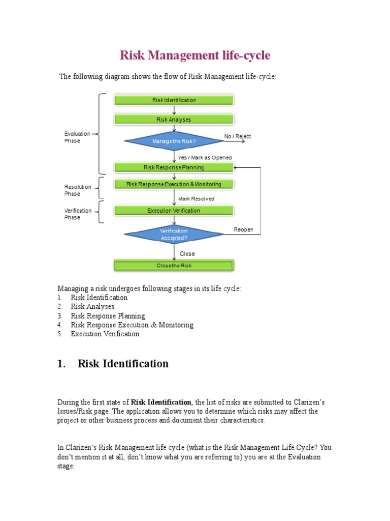 Risk Management Life-Cycle | PDF | Risk Management | Product Lifecycle