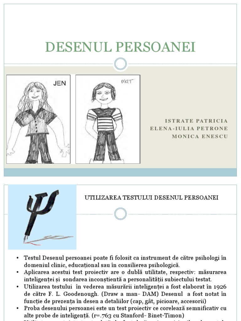 Tehnici Proiective Desenul Persoanei | PDF