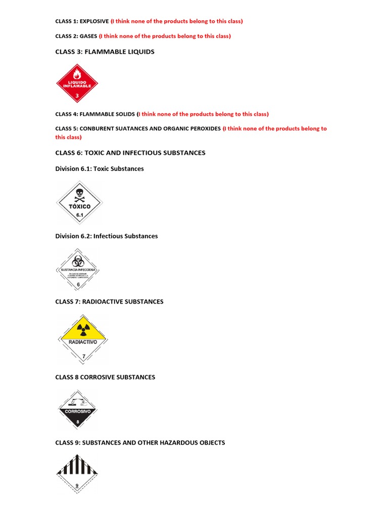 Classification of Hazardous Substances | PDF