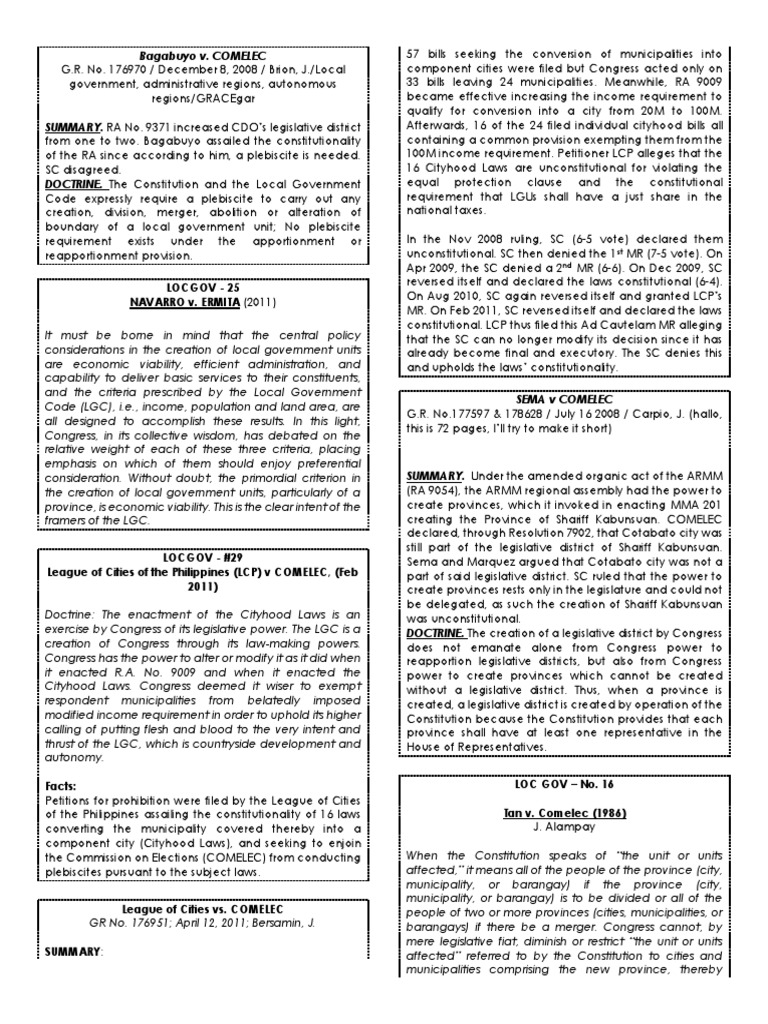 PubCorp - MicroDigests 08302017 | PDF | Ratification | Constitution