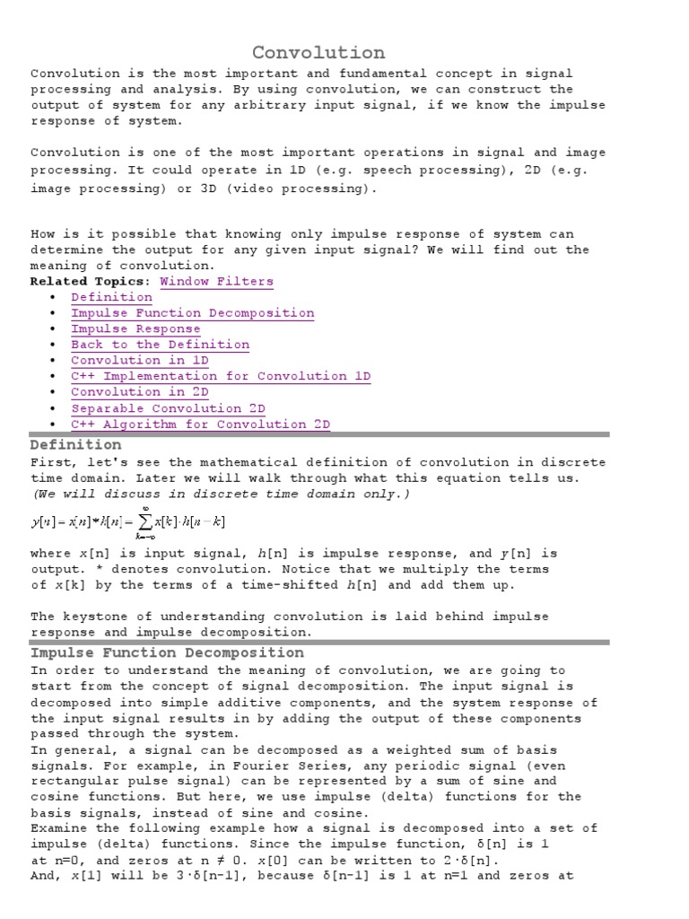 1516273835L14 Convolution | PDF | Convolution | 2 D Computer Graphics