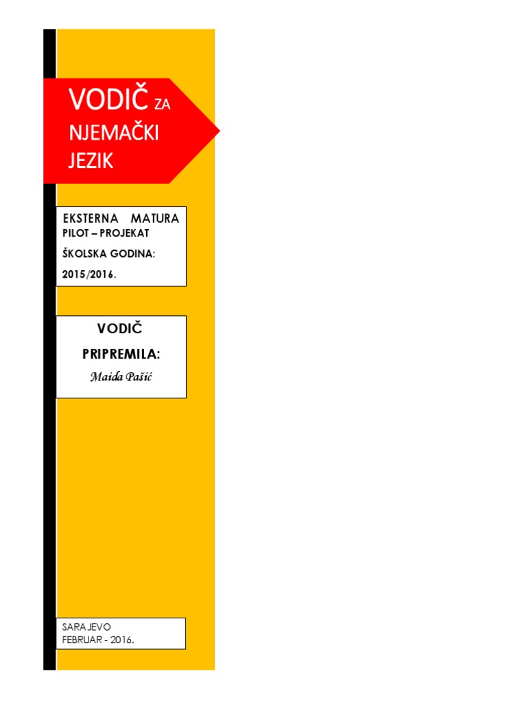 Vodic Za Njemacki Jezik | PDF