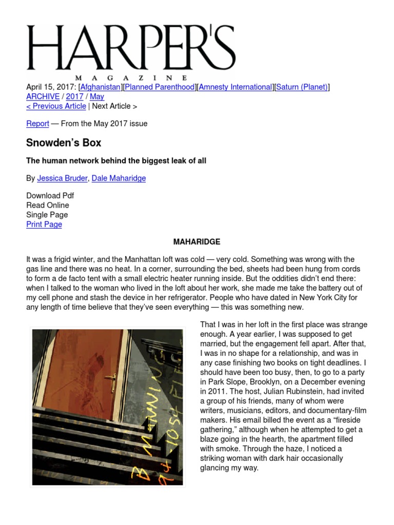 Snowdens Box | PDF | Edward Snowden | National Security Agency