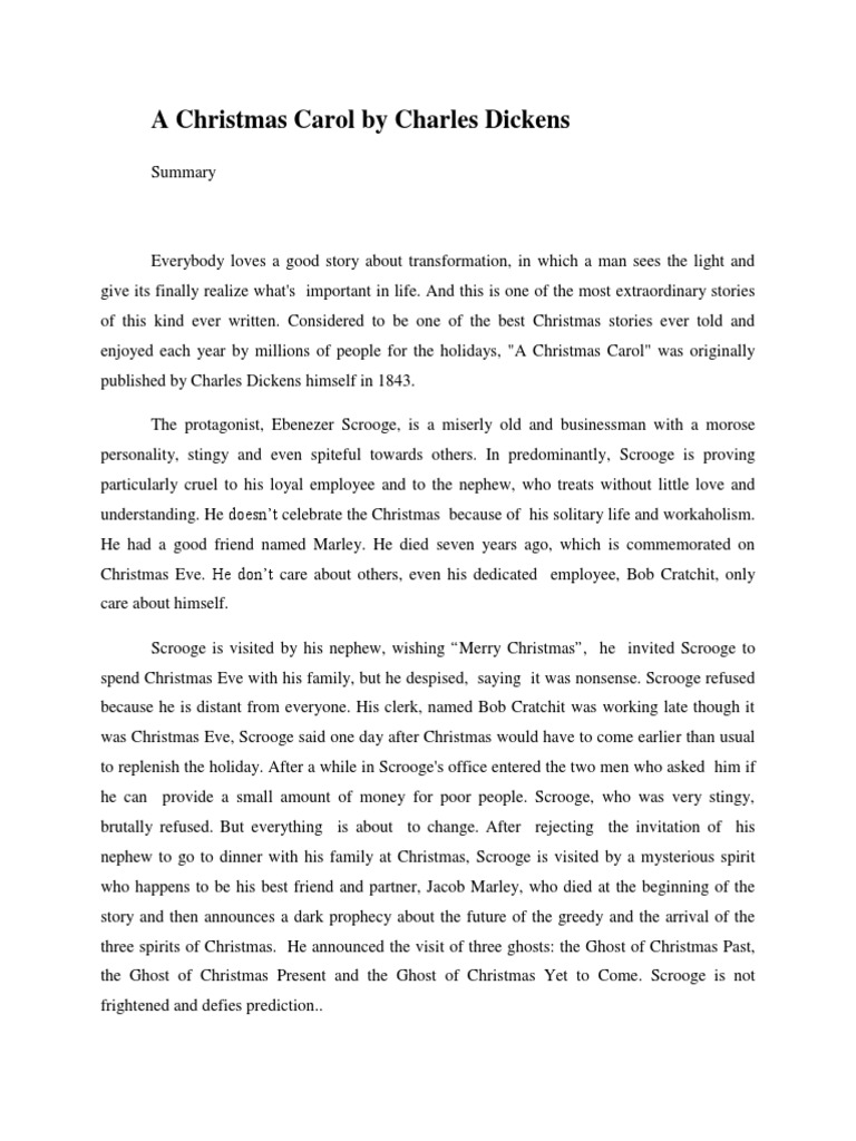 A Christmas Carol by Charles Dickens | PDF | Ebenezer Scrooge | A ...