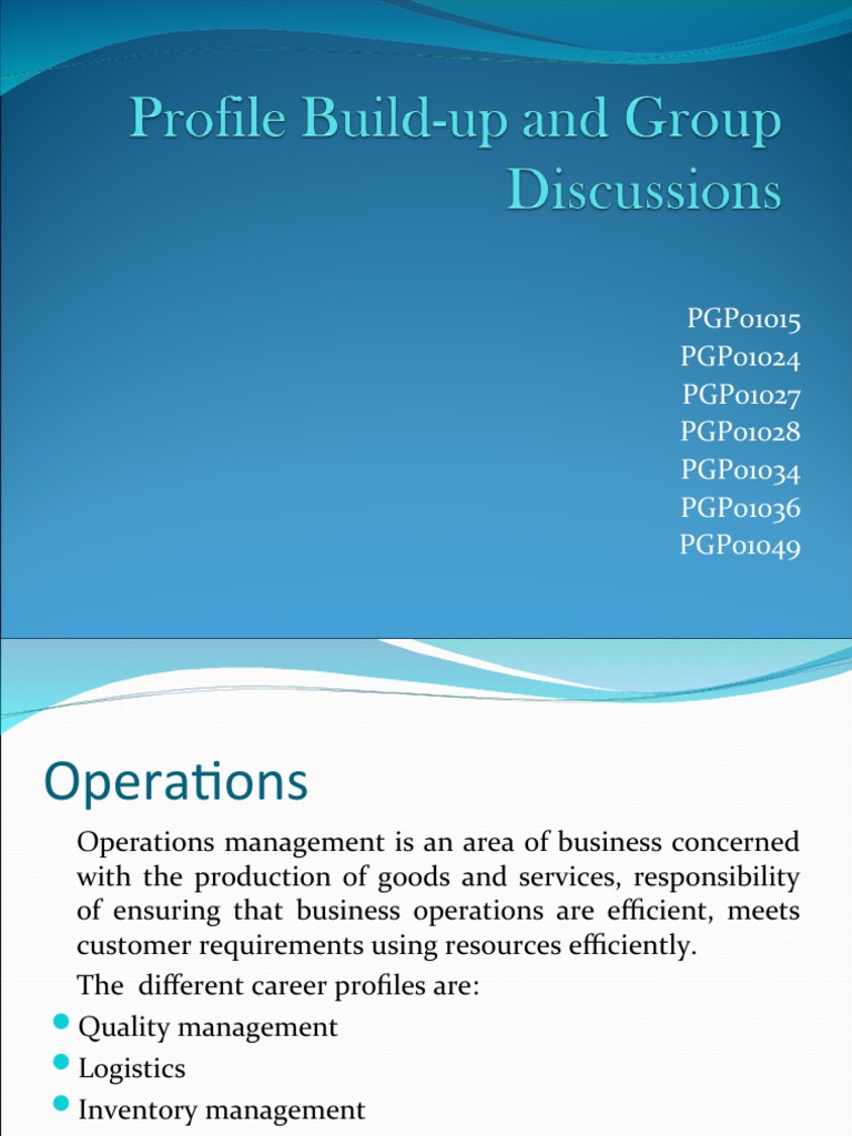 Group 4 - Profile Build and GD | PDF | Human Resource Management ...