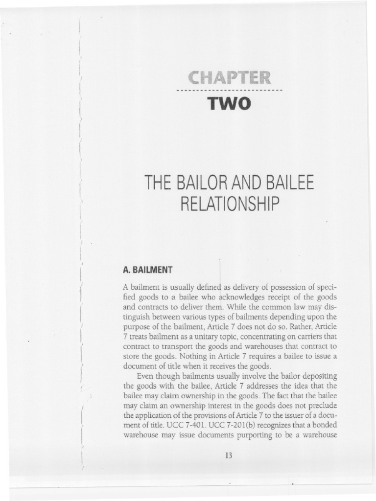 Understanding Bailor-Bailee Dynamics | PDF | Lien | Bill Of Lading