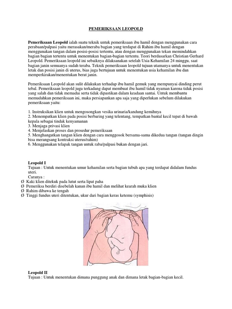 Pemeriksaan Leopold | PDF