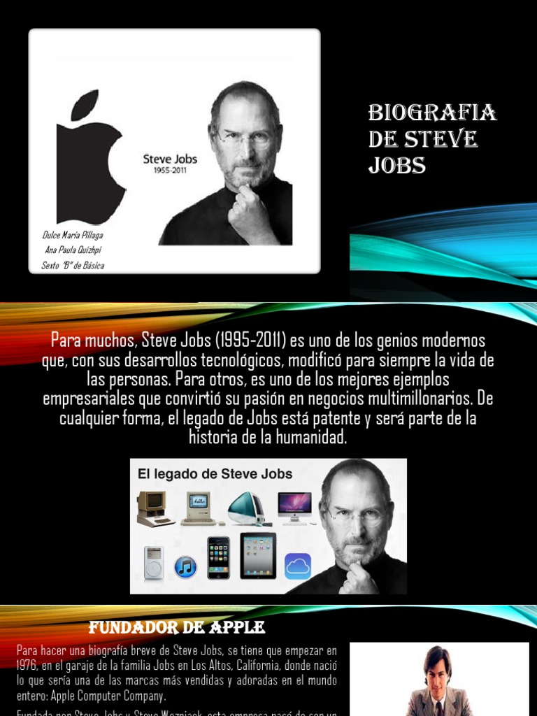 Biografía de Steve Jobs: Innovador y Visionario | PDF | Steve Jobs | Pixar