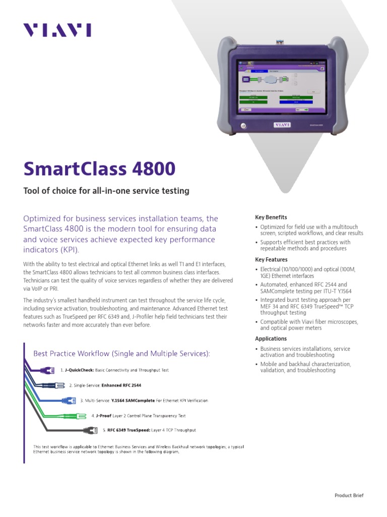 Smartclass 4800: Tool of Choice For All-In-One Service Testing | PDF ...