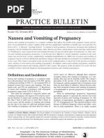 Acog Nausea Vomiting Pregnancy | PDF | Nausea | Hyperthyroidism