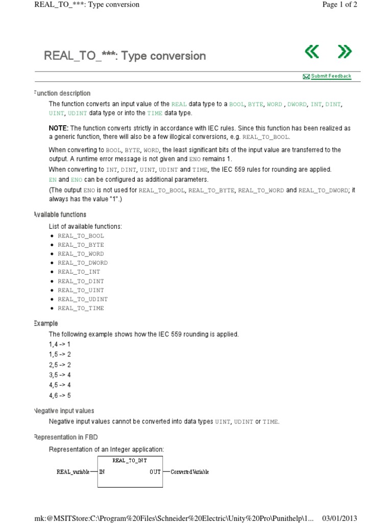REAL - TO - : Type Conversion REAL - TO - : Type Conversion REAL - TO ...