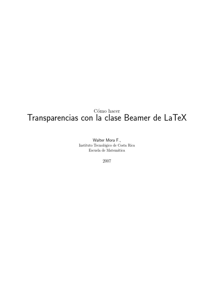 Beamer PDF | PDF | Informática | Science