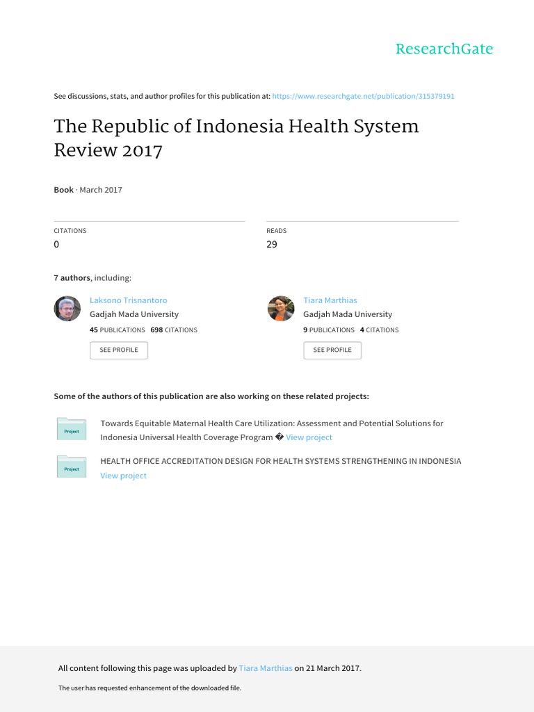 Indonesia Health System Review 2017 PDF | PDF | International Monetary ...