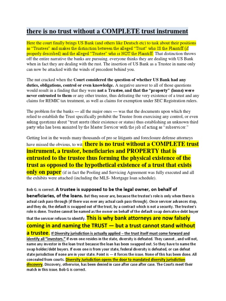 Where Is The Complete Trust Instrument LSF9 | PDF | Trust Law | Trustee