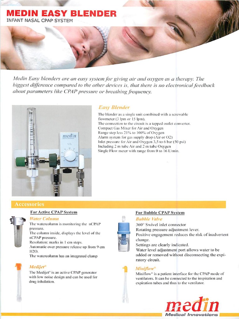 Brosur Infant Nasal CPAP System Medin PDF | PDF