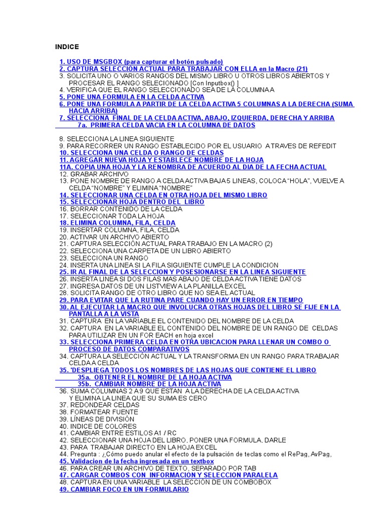 Ayuda Vba Pdf Macro Informática Microsoft Excel