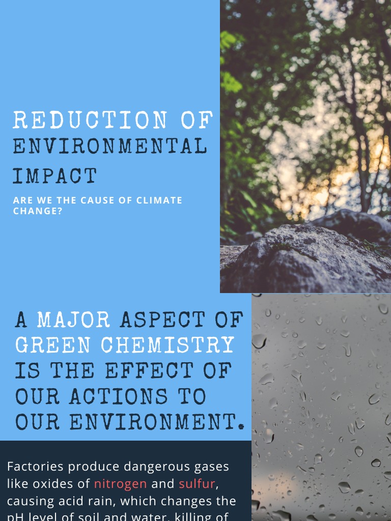 Reduction of Environmental Impact | PDF | Carbon Dioxide | Climate Change