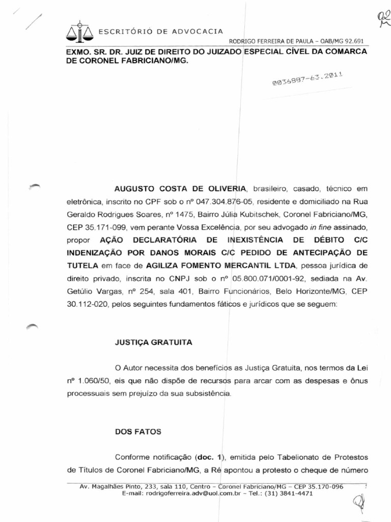 Modelo Pedido Contraposto | Advogado | Lei das Obrigações