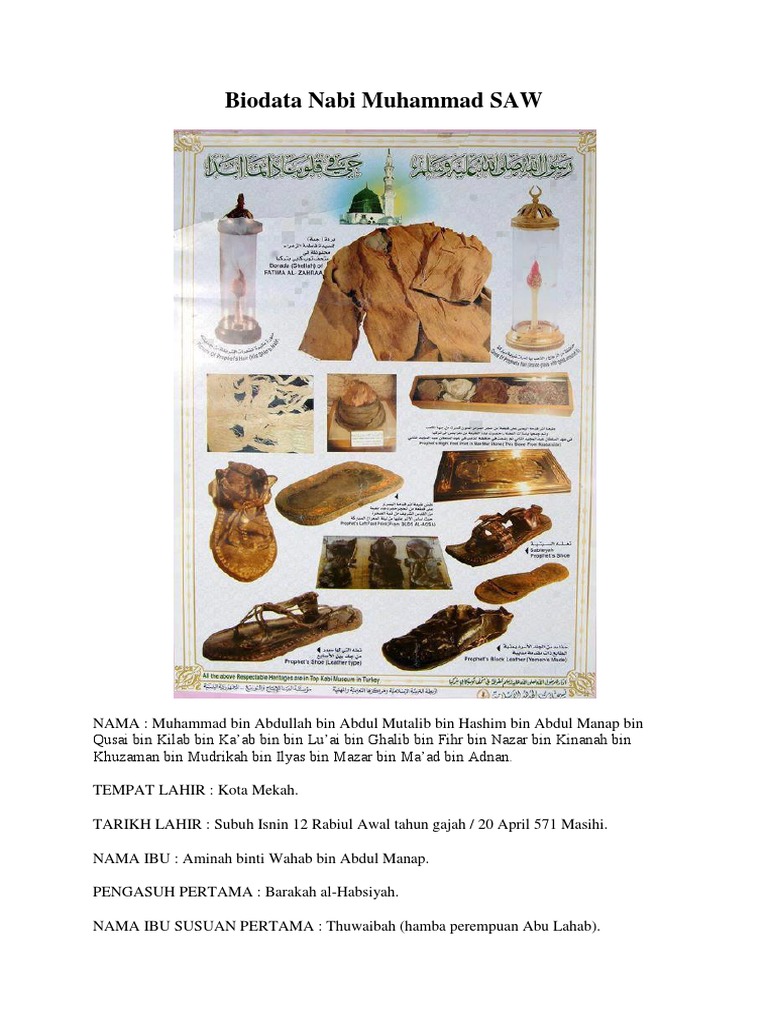 Biodata Nabi Muhammad | PDF