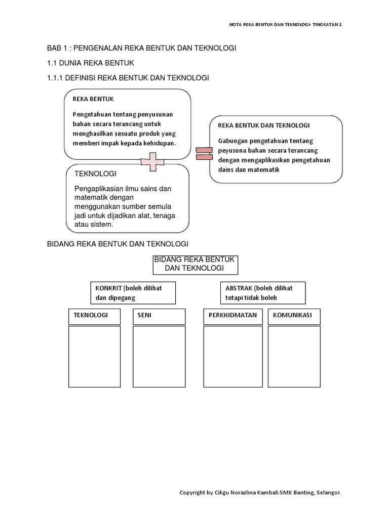 Bab 1 Nota RBT | PDF