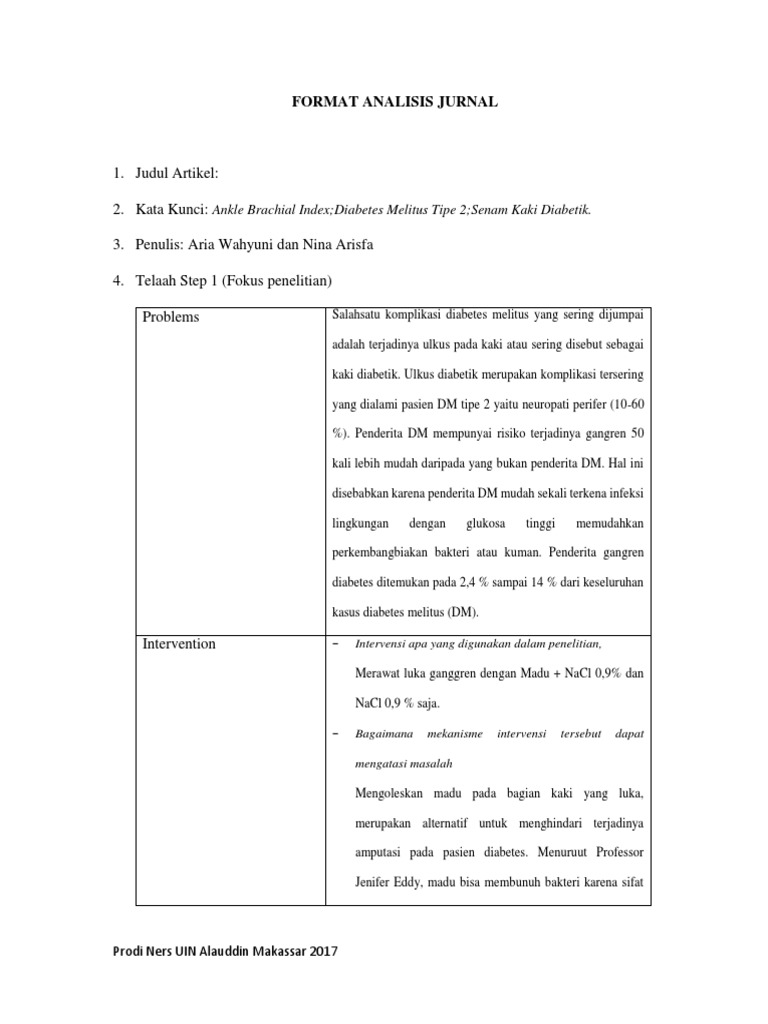Format Analisis Jurnal | PDF