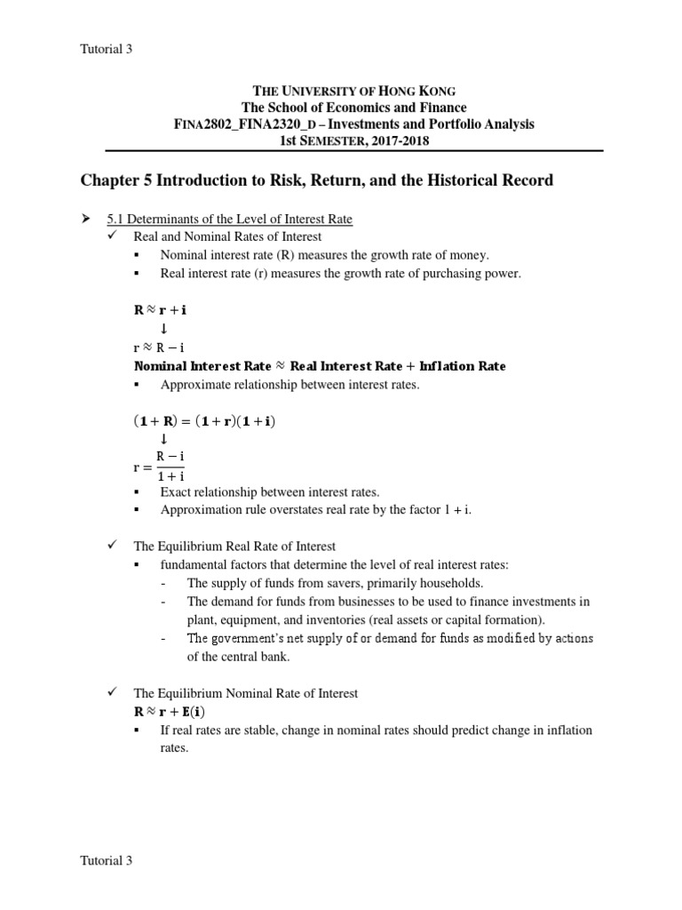 D - Tutorial 3 (Solutions) | PDF | Skewness | Interest
